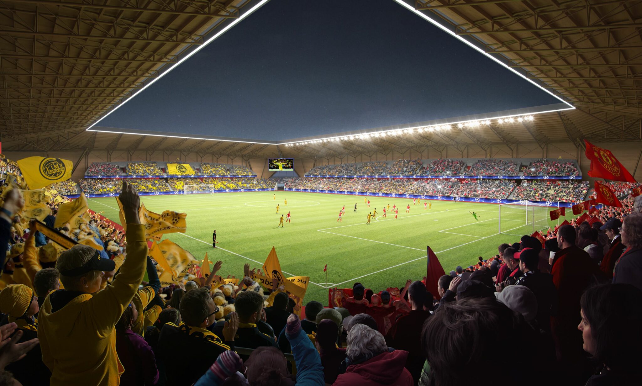 Nordic Office of Architecture designer FK Bodø/Glimts nye stadion ...