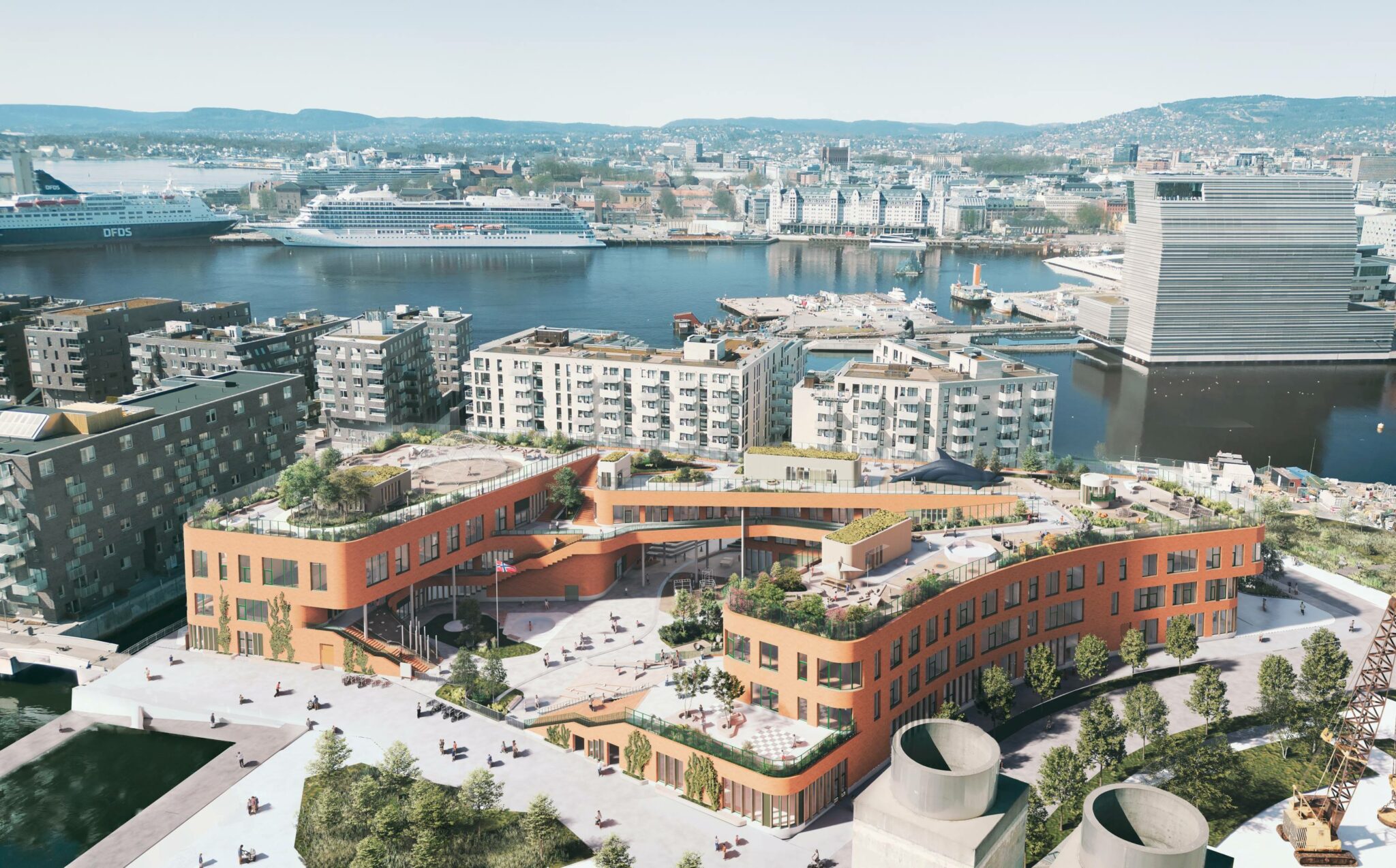 Grunnarbeidene i gang ved nye Bjørvika skole - Byggfakta Nyheter